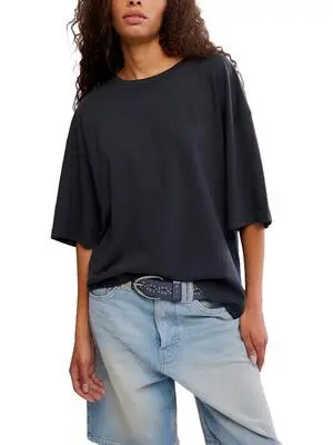 Free People Oversized Cotton T-shirt - Black