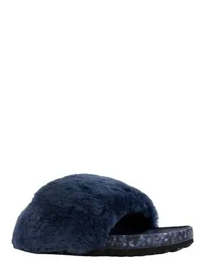 FLEKS San Ysidro Genuine Shearling Slide Sandal - Deep Blue Sea