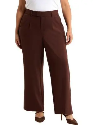 Wit & Wisdom Skyrise Wide Leg Trousers - Chocolate Truffle