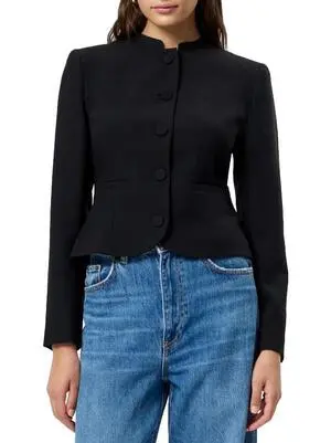 French Connection Slim Fit Cropped Twill Jacket - Black