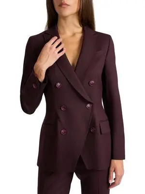 Santorelli Paco Double-breasted Six-button Jacket - Raisin