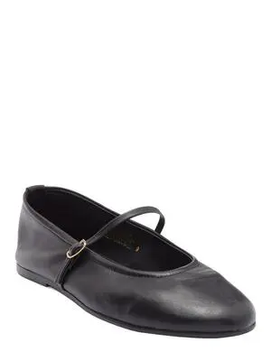 Steve Madden Besette Mary Jane Flat - Black Leather
