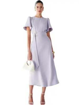 WILLA Bessi Midi Dress - Dusty Lilac