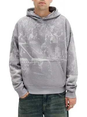BDG URBAN OUTFITTERS Photographic Print Graphic Hoodie - Grey