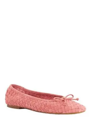 Dune London Heat Leather Ballet Flat - Red