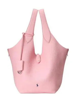 Polo Ralph Lauren Leather Tote - Cotton Candy