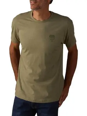 THE NORMAL BRAND Highway Bear Cotton Blend Graphic T-shirt - Light Olive