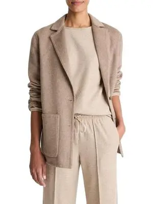 Vince Double Face Wool-blend Blazer - Heather Doe