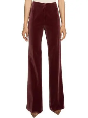 Santorelli Elizabeth Flared Leg Velvet Pant - Dusty Mauve