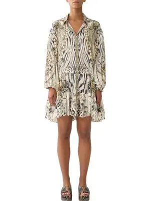 Camilla Long Sleeve Tiered Short Dress - Lady Lionheart