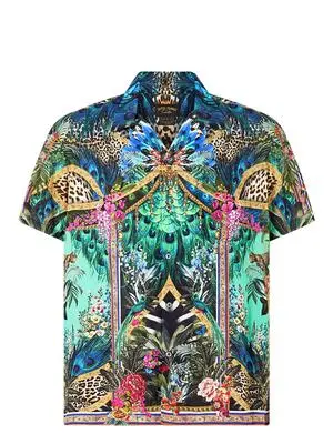 Camilla Short Sleeve Camp Collared Shirt - Animal Alchemy