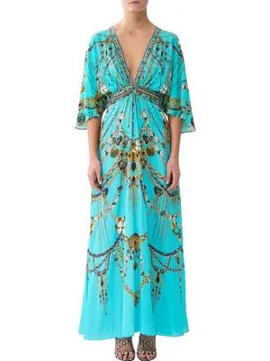 Camilla Twist Front Waisted Maxi Dress - Totems And Treasures