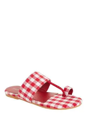 FUCHSIA Gingham Toe Sandal
