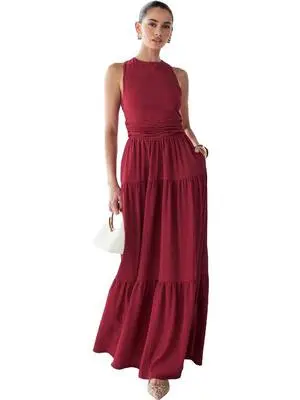 BWLDR Brooks Maxi Dress - Burgundy