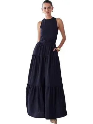 BWLDR Brooks Maxi Dress - Navy Blue