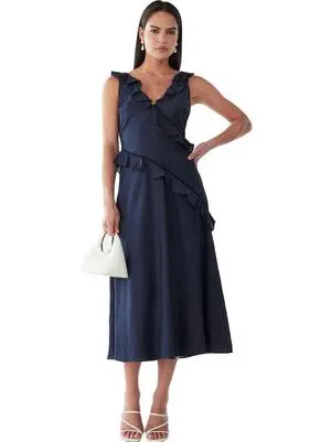 BWLDR Fallon Maxi Dress - Navy Blue