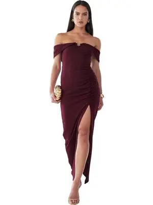 BWLDR Serena Maxi Dress Burgundy