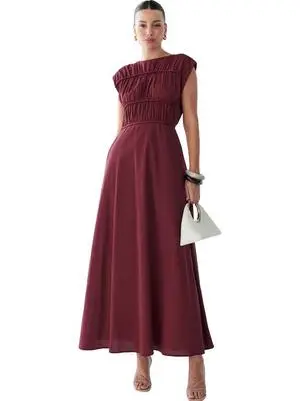 BWLDR Eden Maxi Dress - Burgundy