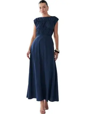 BWLDR Eden Maxi Dress - Navy Blue