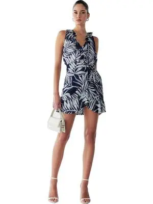 BWLDR Oak Mini Dress - Navy Palms