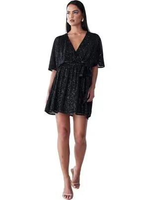 BWLDR Danae Mini Dress - Black Sequin