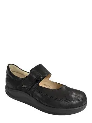 Finn Comfort Nagasake Mary Jane Loafer - Nero Vegas