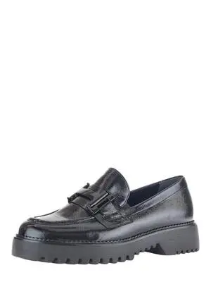 Gabor Lug-sole Loafer - Black