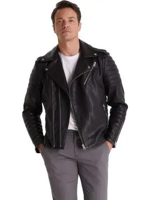 FURNIQ UK Quentin Leather Biker Jacket