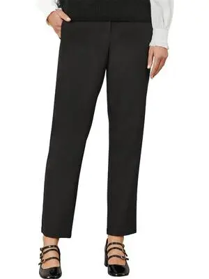YUMI Tailored Cigarette Trousers - Black