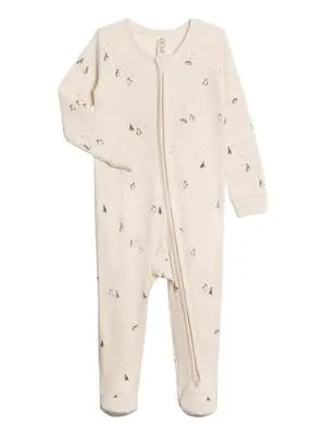 COLORED ORGANICS Holiday Peyton Zipper Sleeper - Penguin