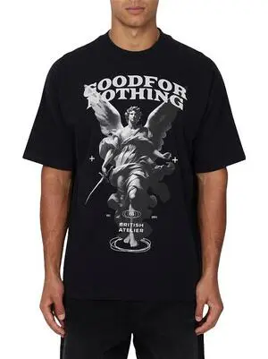 GOOD FOR NOTHING Statue Print Relaxed T-shirt - Black