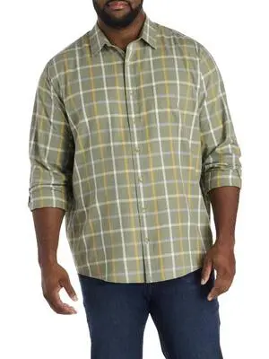 UNTUCKIT FIT BY DXL Big & Tall Silva Flannel Sport Shirt - Green