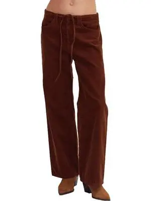 CRESCENT Corduroy Straight Leg Pants - Brown