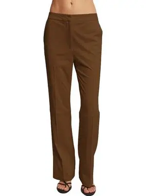 CRESCENT Faux Suede Flared Pants - Espresso