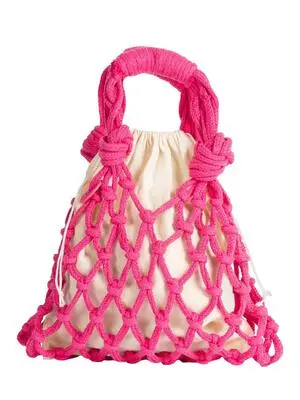 TIN MARIN Trenza Macramé Net Tote - Bubblegum Pink