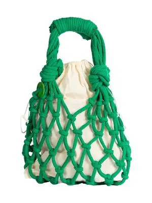 TIN MARIN Trenza Macramé Net Tote - Emerald Green