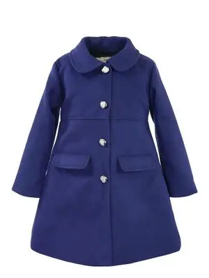 WIDGEON Faux Wool Pleated Coat With Faux Fur Lining
