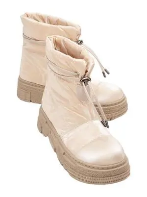 PROLOGUE SHOES Boots Beige Faux Leather