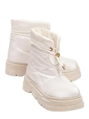 PROLOGUE SHOES Boots White Faux Leather