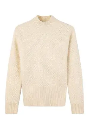 Gobi Cashmere High-neck Knitted Sweater - Off White