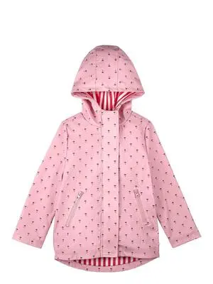 MEMOI Lined Raincoat With Attached Storage Pouch
