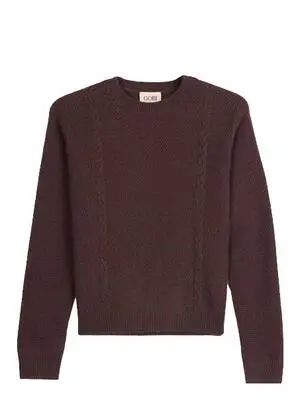 Gobi Cashmere Cropped Crewneck Cashmere Sweater - Cocoa