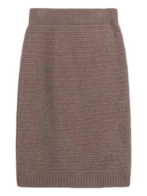 Gobi Cashmere Gobi Cashmere 100% Mongolian Cashmere Sheath Skirt Taupe