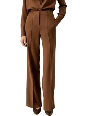 Lilysilk Minimalist Stretch Silk Crêpe Pant - Espresso