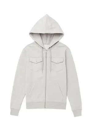 BENBEN Heavyweight Full Zip Up Hoodie Jacket Grey