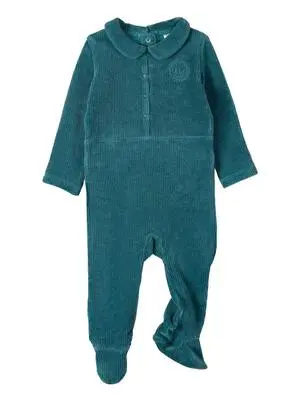 MINIMOI Cotton-rich Corduroy Footie - Ocean Depths