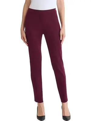 Ming Wang Straight-leg Knit Pants - Midnight Violet