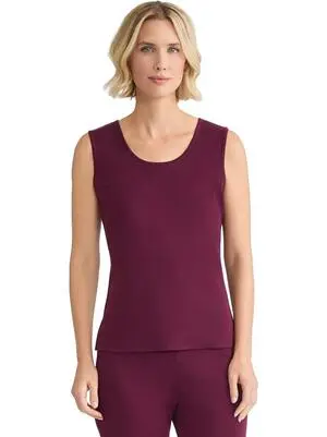 Ming Wang Knit Scoop Neck Tank - Midnight Violet