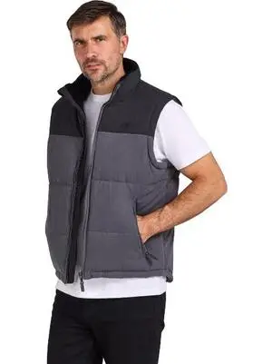 RAGING BULL Two Tone Zip Neck Gilet - Black