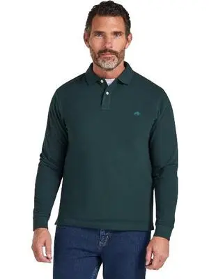 RAGING BULL Long Sleeve Classic Pique Polo - Forest